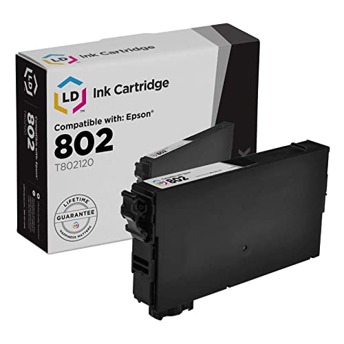 LD Products Remanufactured Ink Cartridge Replacement for Epson 802 T802120 (Black)