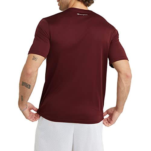 Champion, Sport Tee, Moisture Wicking, Anti Odor, Athletic T-Shirt for Men (Reg. or Big & Tall), Maroon, X-Large
