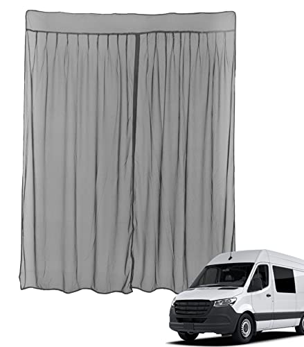 mucol Sliding Door Magnetic Vans Screen for Sprinter Camper and Other Campervans，Easy Install, Magnetics on All Four Sides for Van Life Essentials, Magnetic Closure, 83"(H) x 63"(W)
