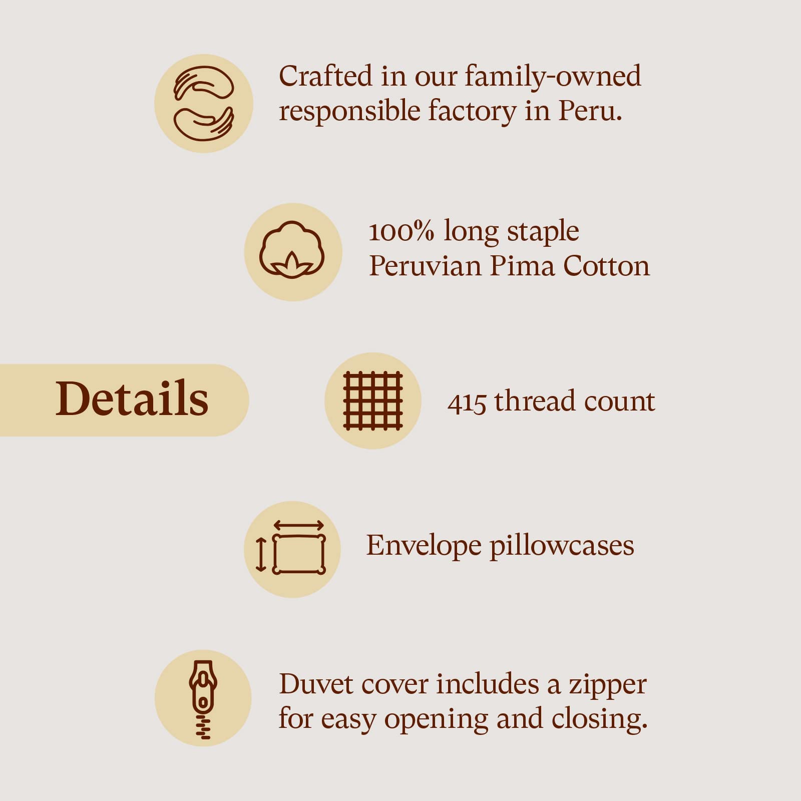 Peru Pima, Duvet Cover Set with 3 Pieces, 415 Thread Count, Percale, 100% Peruvian Pima Cotton, Full/Queen Size, White Solid Color