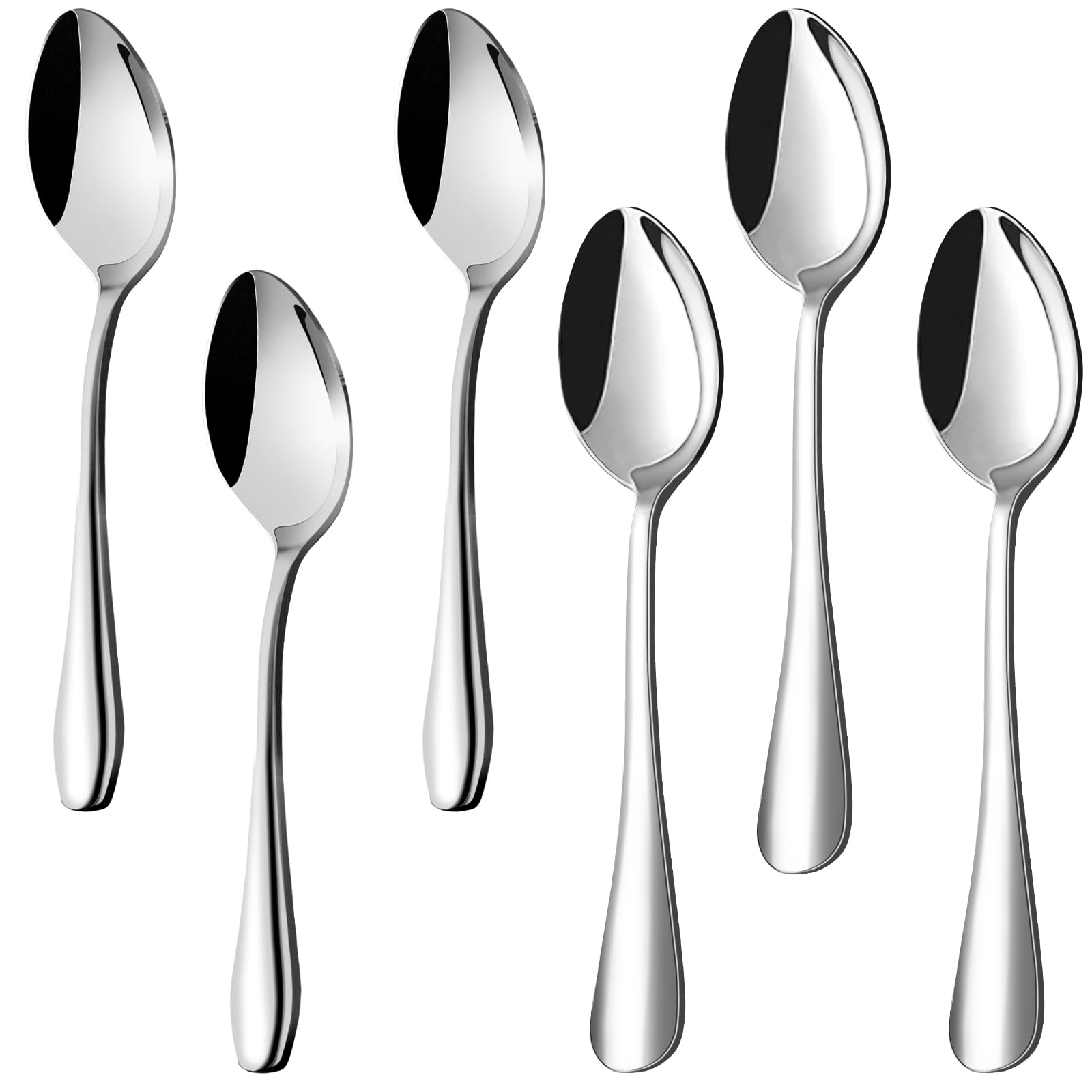 HANSGO Teaspoons Stainless Steel, Small Coffee Spoons, Mirror Polished Teaspoon, Dessert Spoons for Home Kitchen Restaurant, Dishwasher Safe