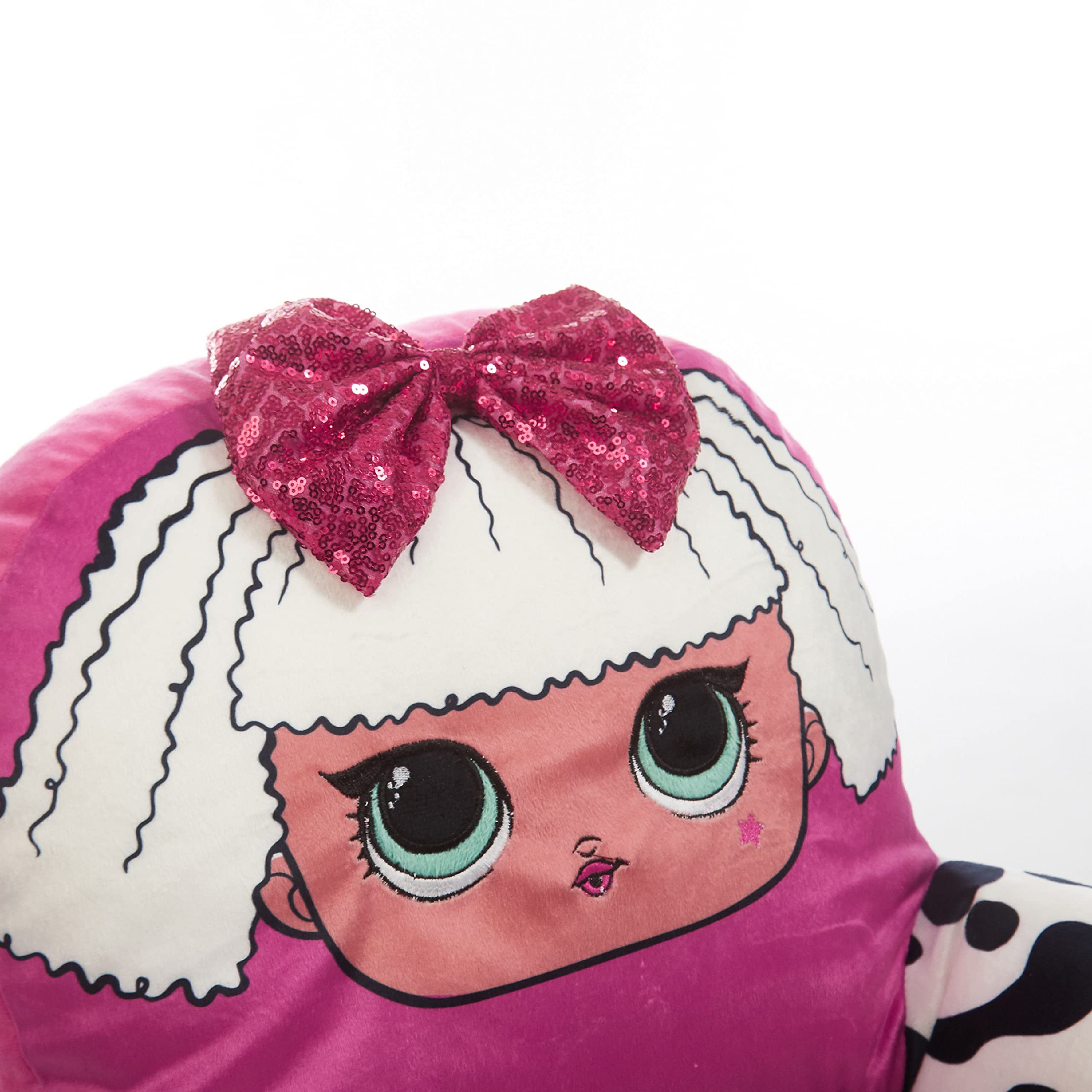 Idea Nuova LOL Surprise Plush Toddler Bean Bag Sofa Chair, Large