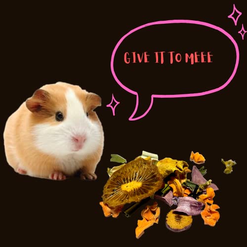 PETIVORE Premium Mixed Fruit & Vegetable for Sugar Glider, Hamster and Small Exotic Pet - Made with Real Flower, Fruits and Vegetable - Happy Treats, Snacks and Food (30g)