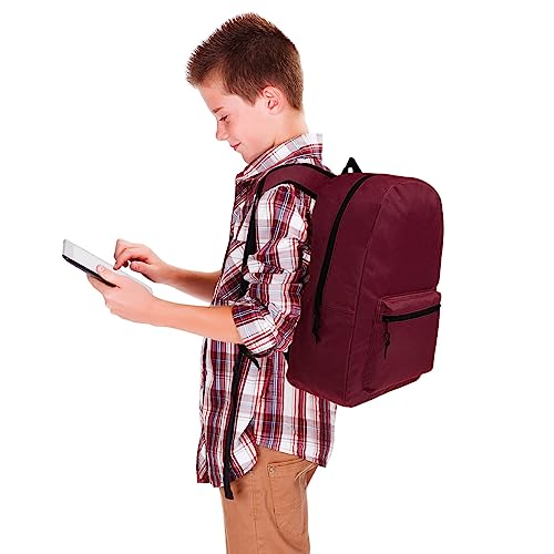 Moda West 24 Pack 17 inch Wholesale Bulk Backpack In Assorted Colors