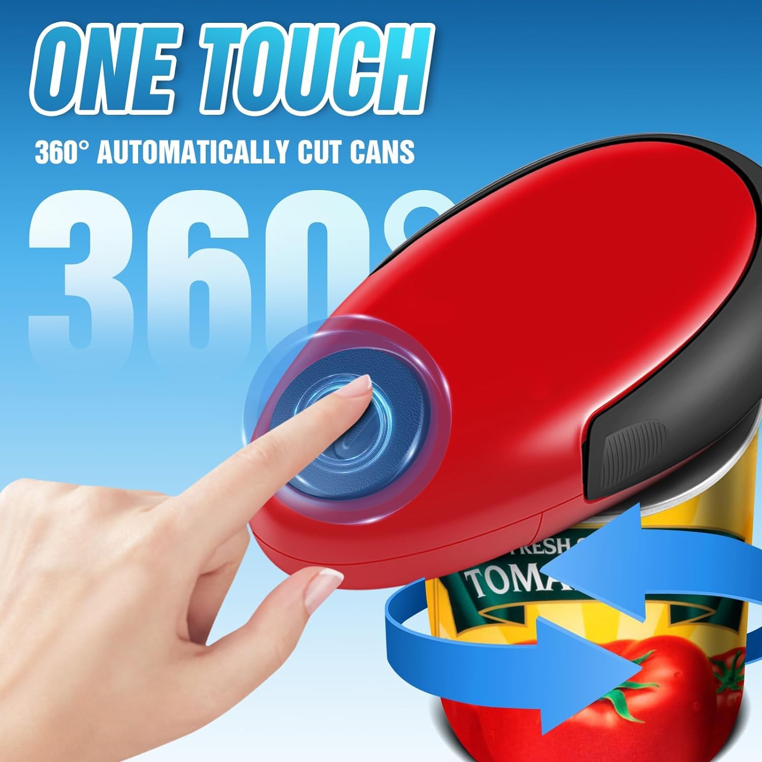 FlyBanboo Electric Can Opener, Hands Free Automatic Can Opener with Smooth Edges Safe Battery Operated Operation Restaurant Kitchen Gadget Gift for Chefs, Housewives and Senior with Arthritis