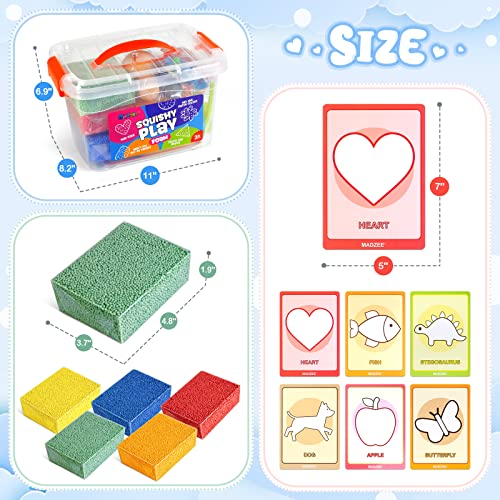 Modeling Clay Foam Beads Play Kit, 5 Blocks of Sensory Toys for Kids Fine Motor Skills Toys, Preschool Educational Learning Toy