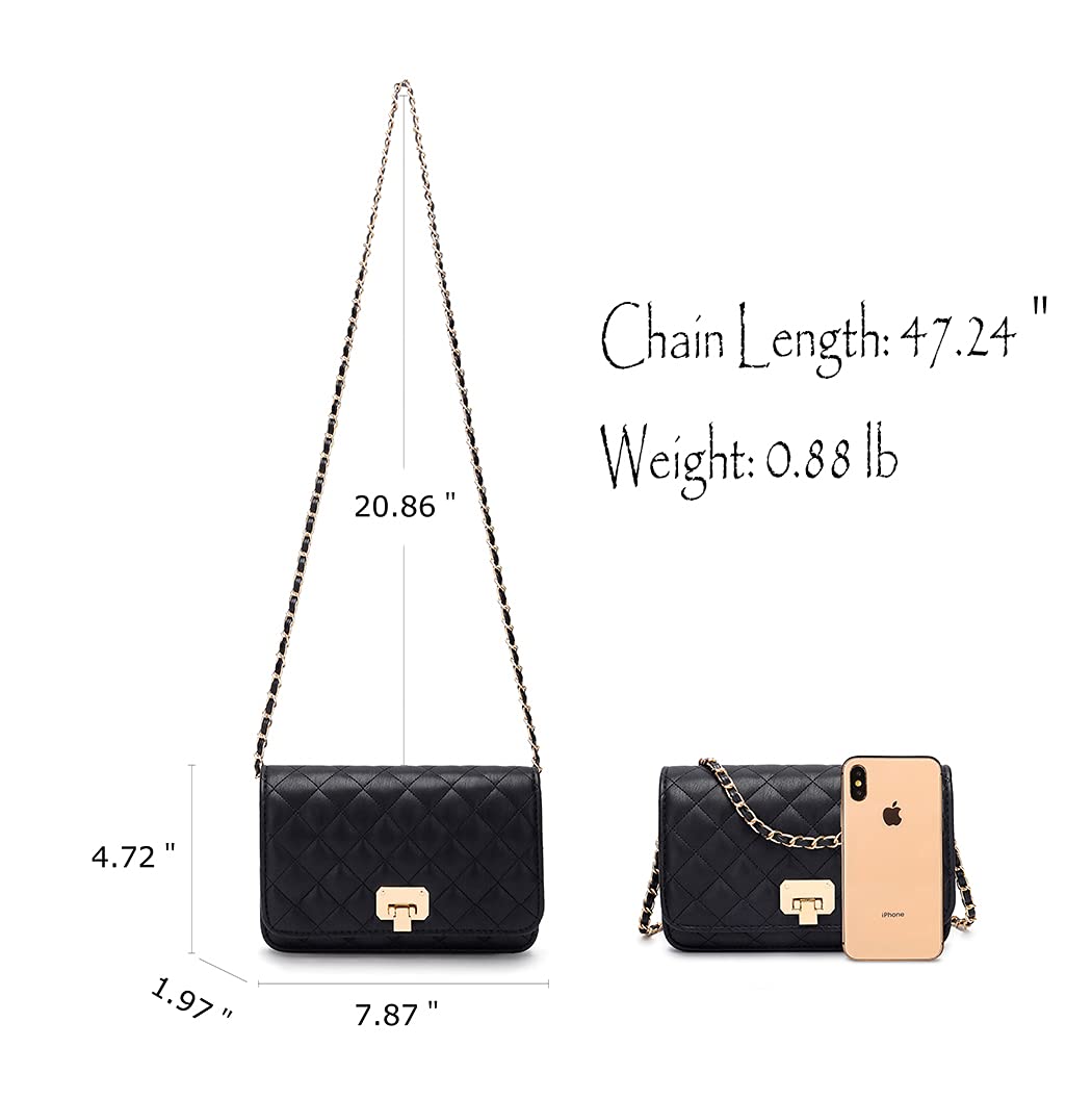 Time Pawnshop Women Shoulder Bag Quilted Crossbody Purse Designer Lattice Leather Chain Bag