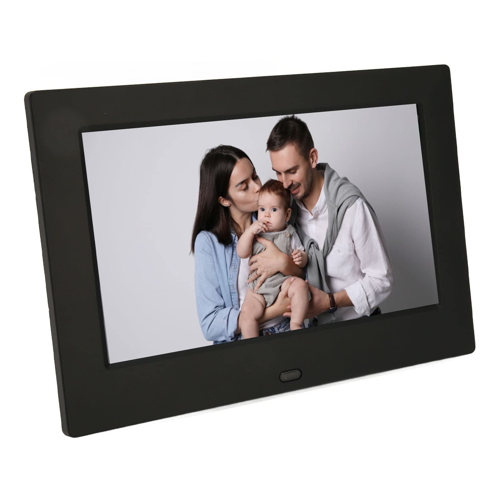 Digital Photo Frame, 7 Inch 100β240V Background Music Electronic Picture Frame Calendar Function for Advertising (US Plug)