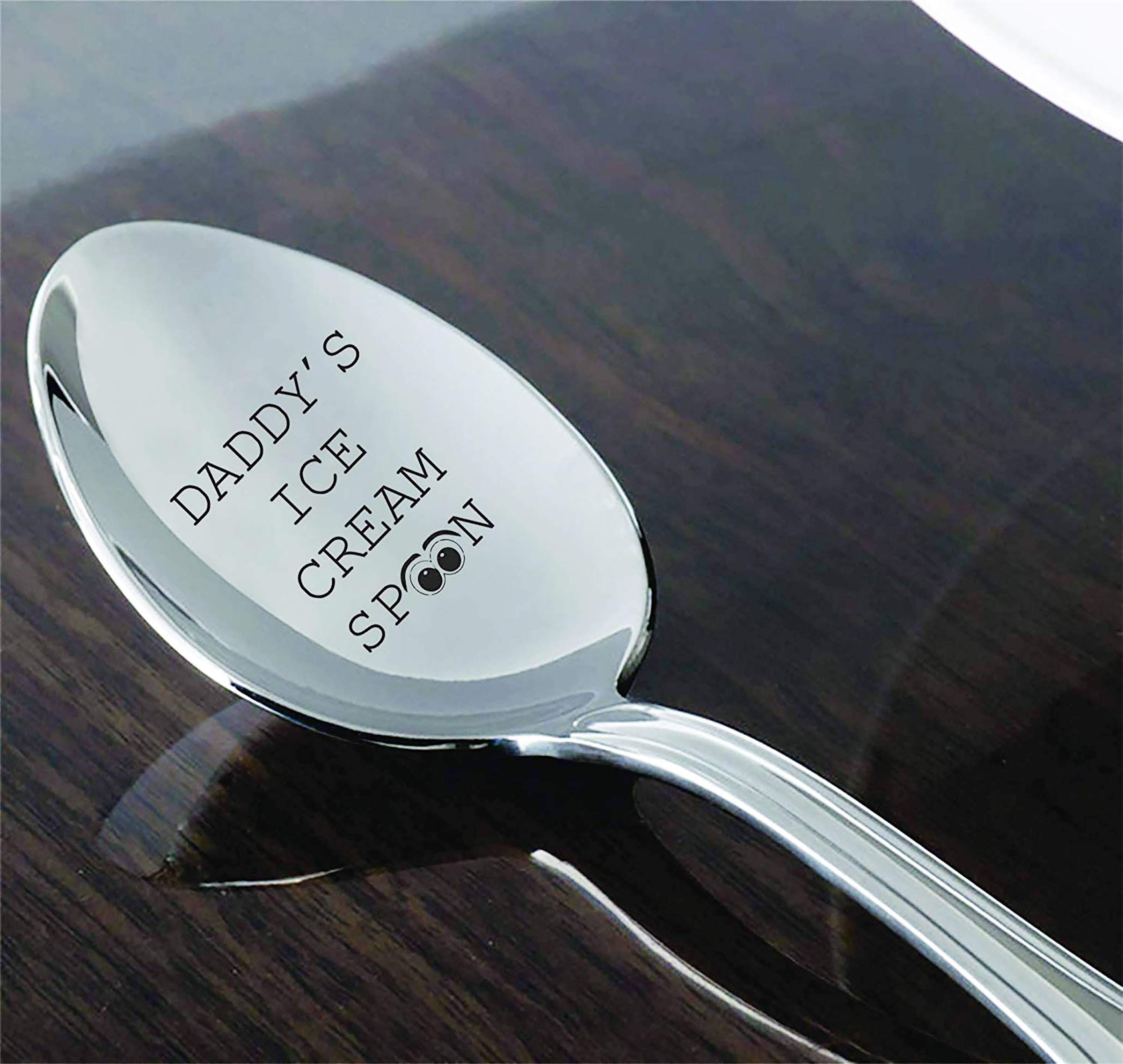 Daddy's ice cream spoon with cute little Eye symbol Father's day gift Spoon Gift for dad Gift for Ice Cream Lover#SP_003