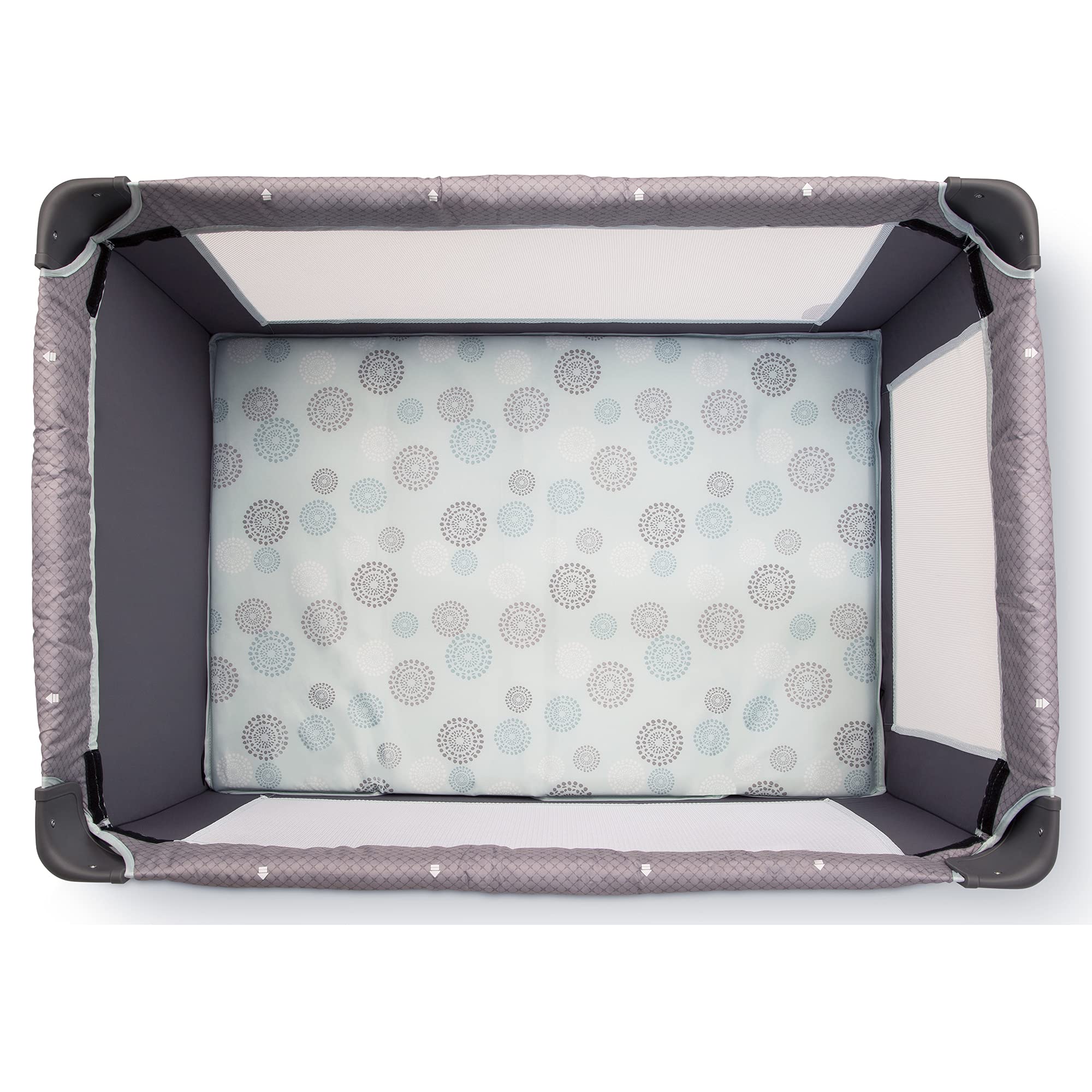 Delta Children LX Deluxe Portable Baby Play Yard with Removable Bassinet & Changing Table, Midnight