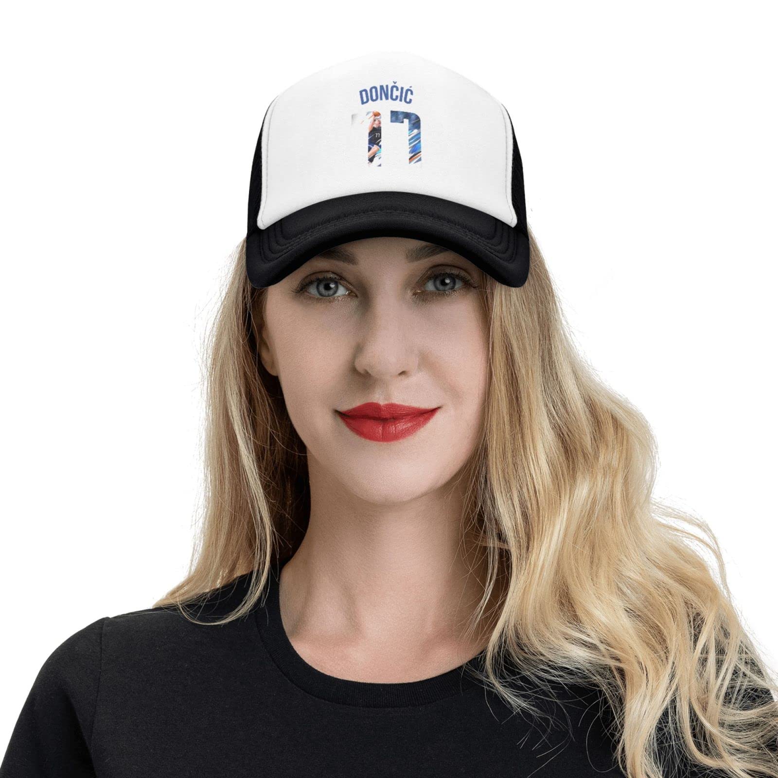 Dallas-Luka-Doncic-#77-Basketball Fans Hats Baseball Cap Baseball Hat Unisex Adjustable Fashion Outdoors Mesh Hat Sunhat Black
