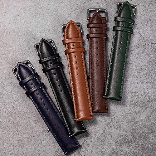 JL-BAND 5 colors optional Quick release strap leather strap full grain strap suitable for 18mm, 19mm, 20mm, 21mm, 22mm, 23mm, 24mm (choose the appropriate size)