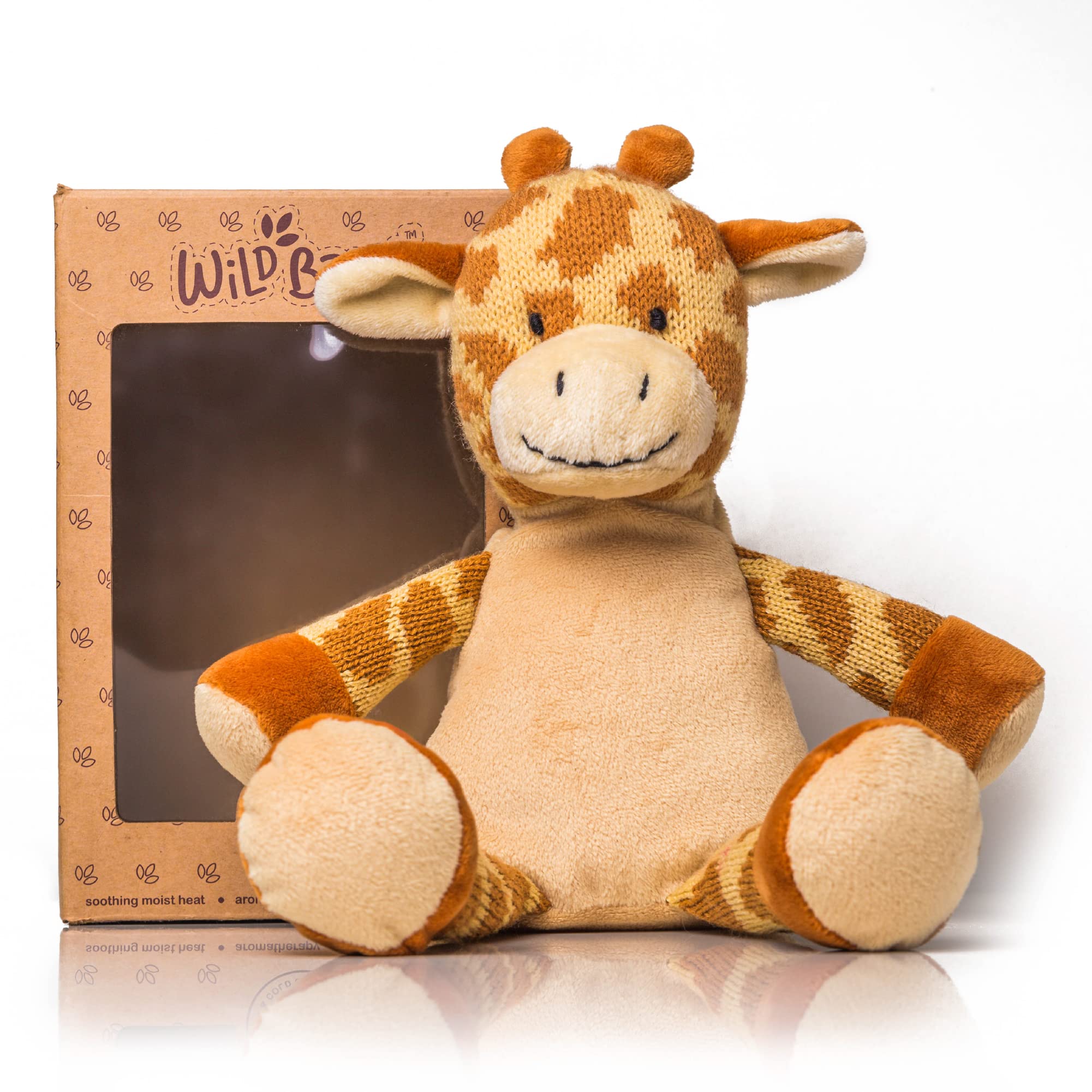 WILD BABY Lion Stuffed Animals, Warmie for Kids, 12 Inch, Microwavable, Heatable Clay Beads, Squishmallow Plush Pal with Dried Lavender Aromatherapy, Soft & Cuddly, Kids Gifts Box Ready