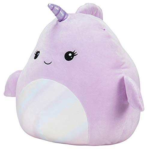 Squishmallows Official Kellytoy Plush 16" Naomi The Narwhal - Ultrasoft Stuffed Animal Plush Toy (Amazon Exclusive)