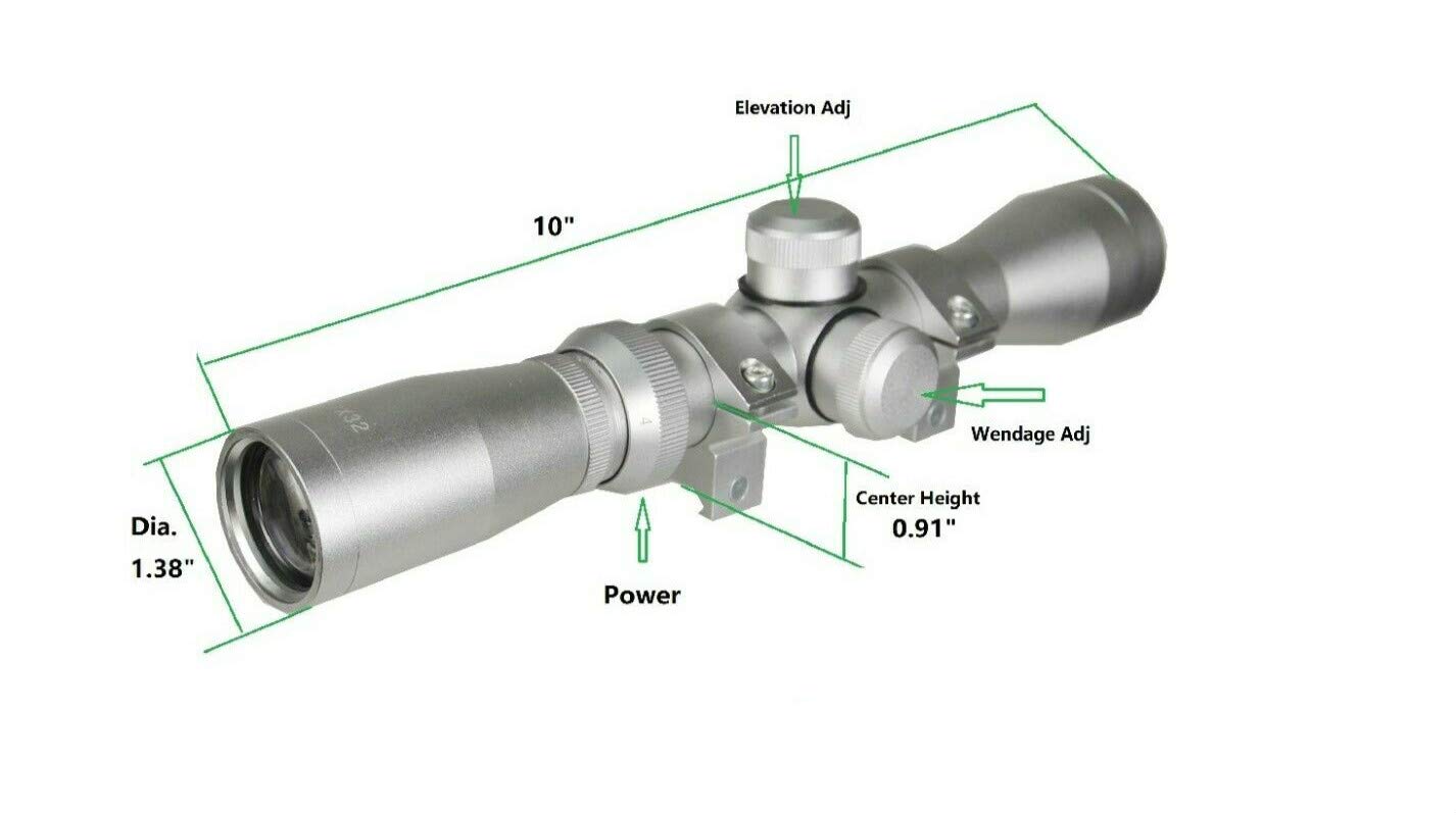 DB TAC INC Silver Color 2-7x32 Long Eye Relief Scout Scope