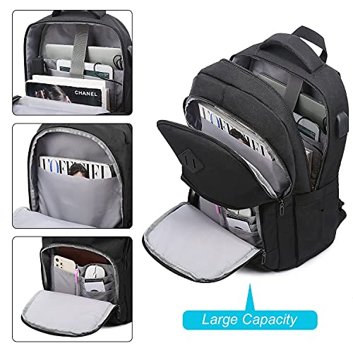 LOVEVOOK Laptop Backpack for Women Men, Classical 17" Laptop Bag for Work Travel, Fashion Daypack