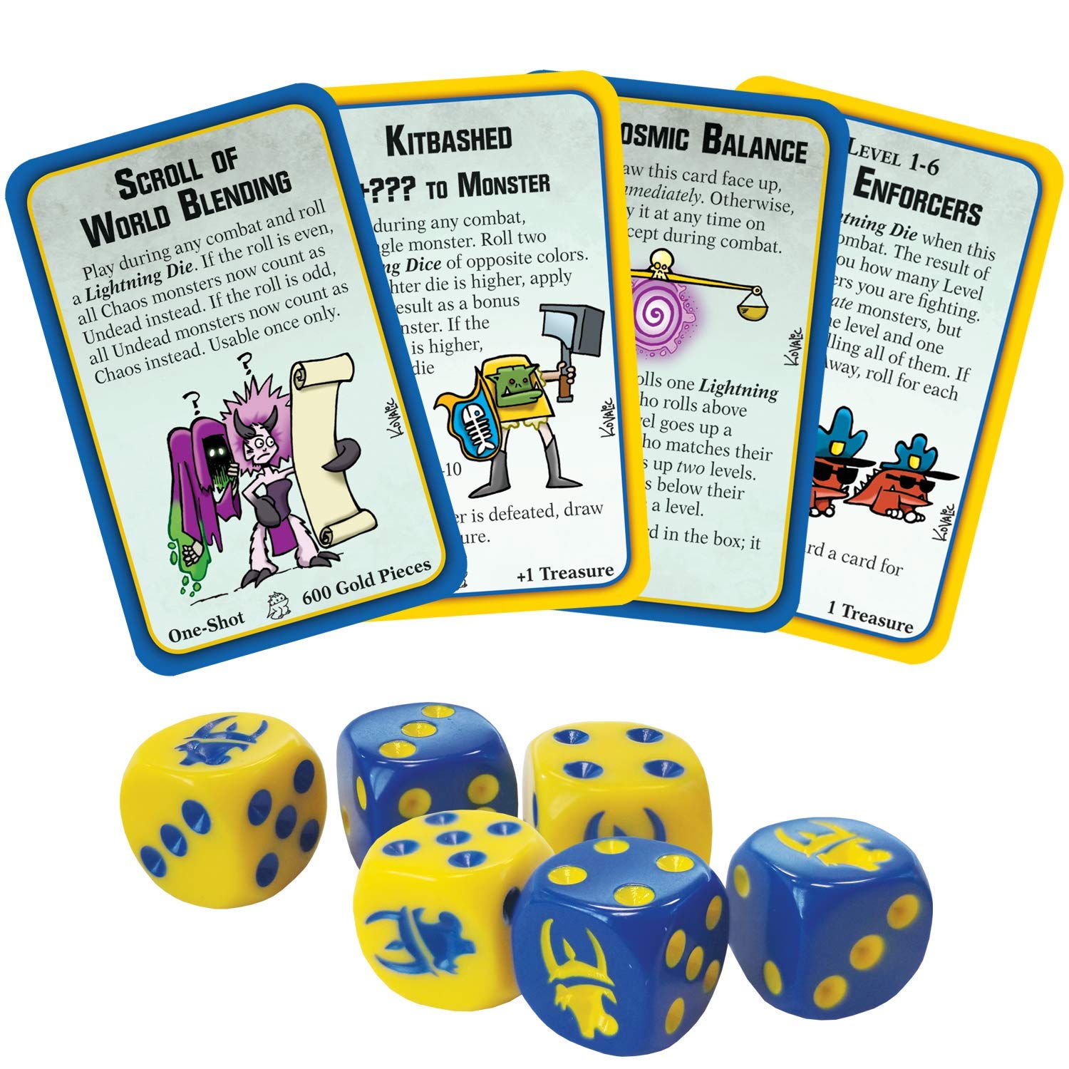 Steve Jackson Games Munchkin Warhammer Age of Sigmar Lightning Dice , Blue