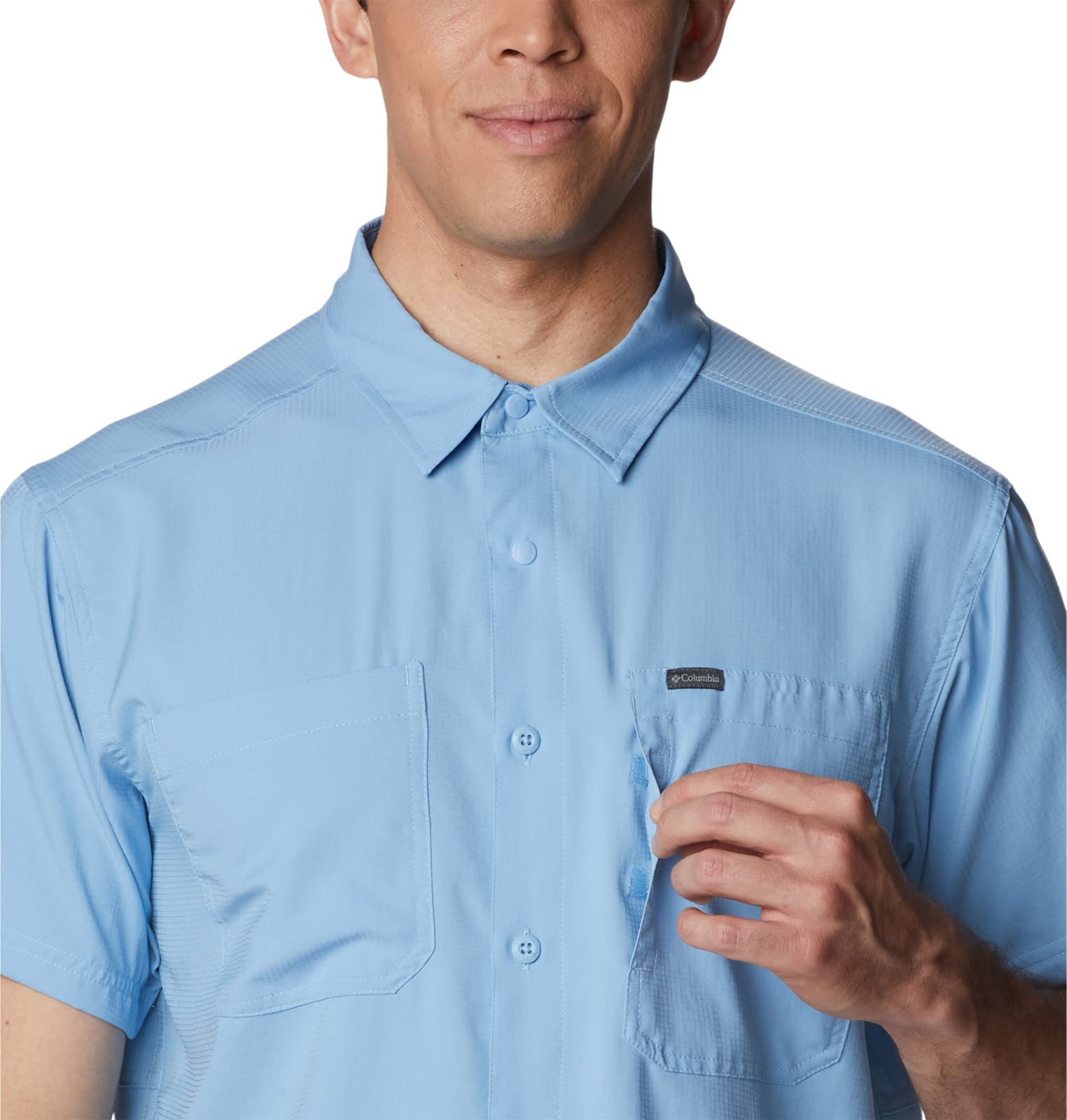 Columbia Men's Silver Ridge Utility Lite Short Sleeve, Jet Stream, Medium