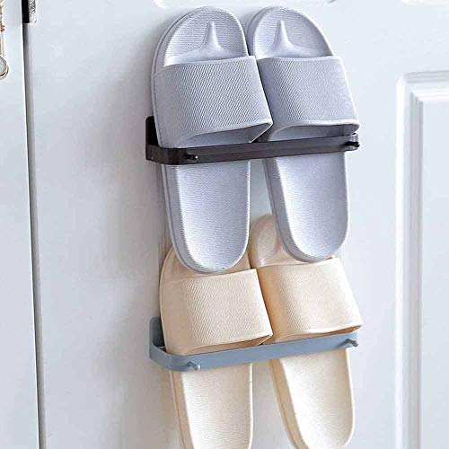 TAZSJG Creative Wall-Mounted Shoe Rack Shoe Organizer Shoe Holder Space Saving Home Shoe Storage Rack (Color : A)