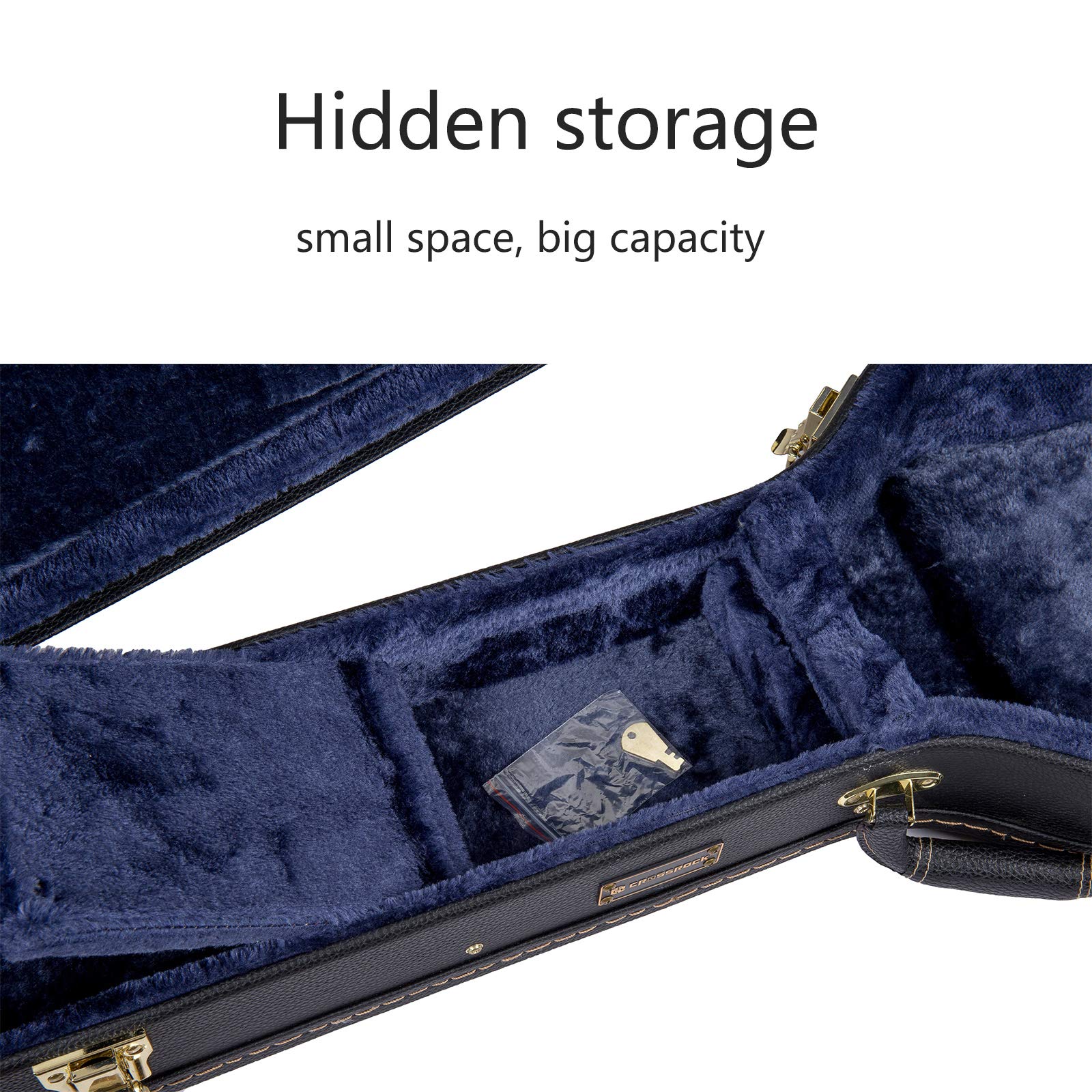 Crossrock Hard Shell Case for F-Style Mandolin in Black(CRW620MFBK)