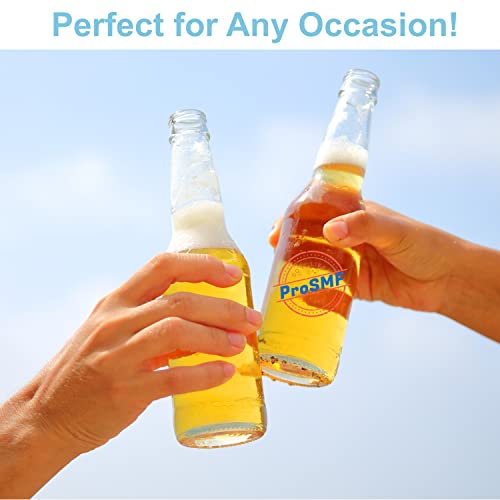 ProSMF Flat Bottle Opener - Bottle Opener for Bartender - Beer Bottle Opener - Stainless Steel - Heavy Duty - Vinyl Rubber Coated Handle - Black - 3 Pack - 2 Large & 1 Mini