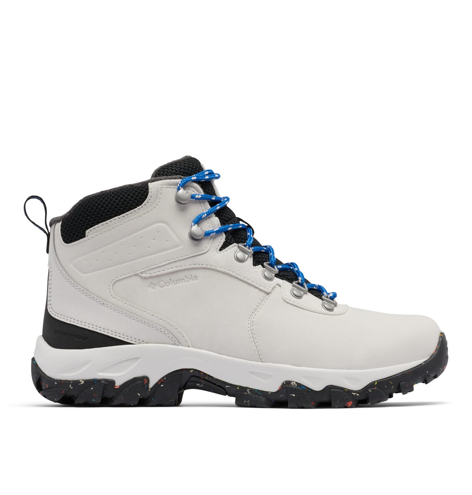 Columbia Men's Newton Ridge Plus II Waterproof Omni Heat, Silver Grey/Bright Indigo, 9