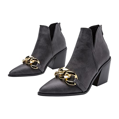 FASDNENDYS Boots Mid-Length Women's Ankle Fashion Shoes Characteristic Boots Boots Soft Snow Boots Women Black