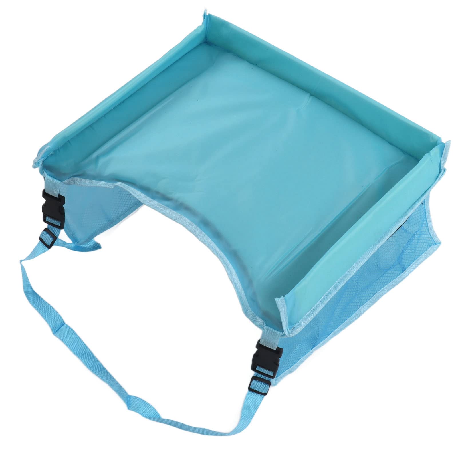 Foldable Kids Travel Car Table Tray Waterproof Toddler Lap Desk for Baby Carriages Lap Desk Accessory Sky Blue