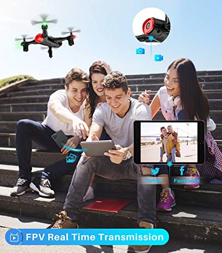 Syma X400 Mini Drone with Camera for Adults & Kids 720P Wifi FPV Quadcopter with App Control, Altitude Hold, 3D Flip, One Key Function, Headless Mode, 2 Batteries, Easy to Fly for Beginners