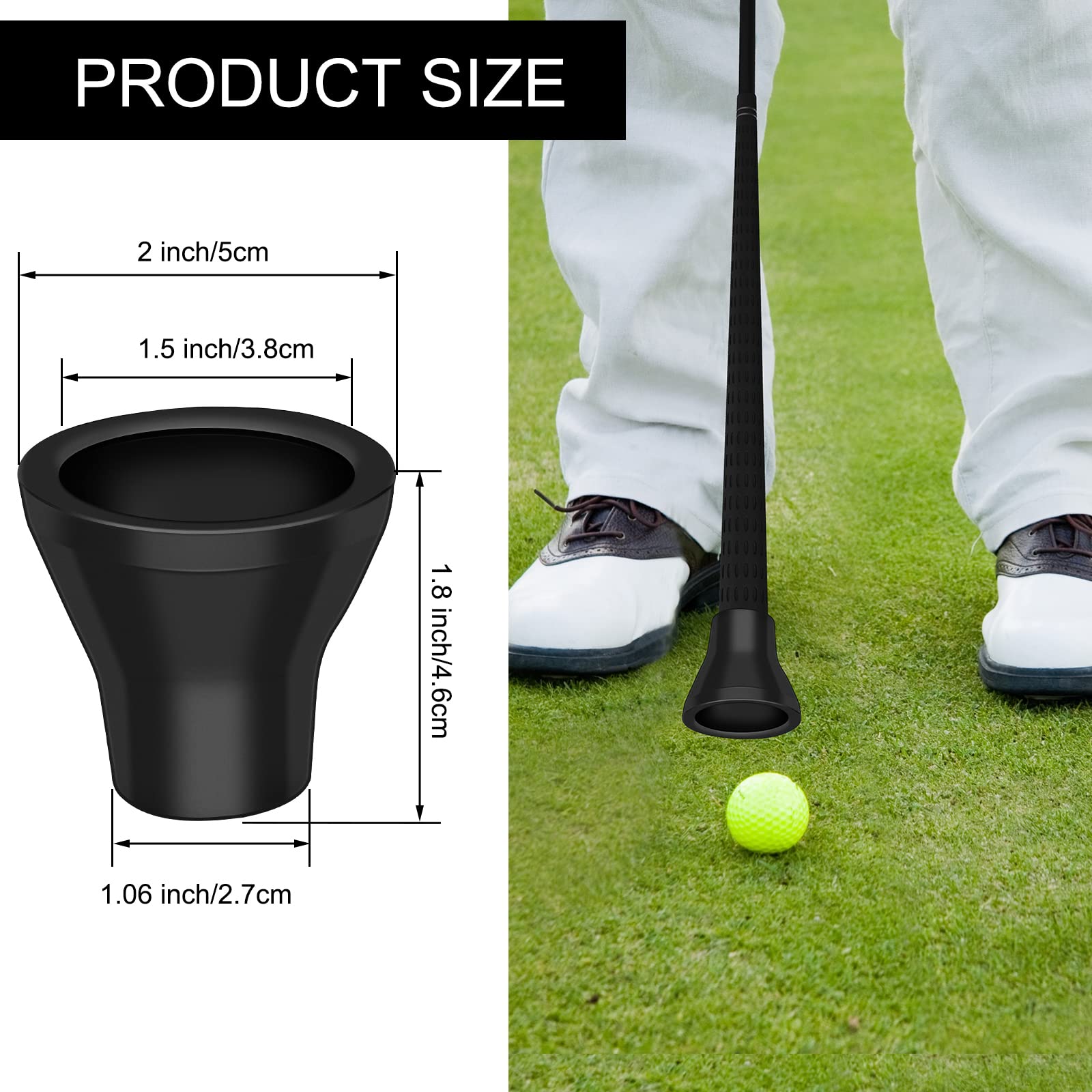 Deekin 6 Pcs Golf Ball Retriever Lightweight Back Saver Suction Cup and 3 Prongs Ball Grabber for Putter Golf Picking Accessories Golfer Gifts