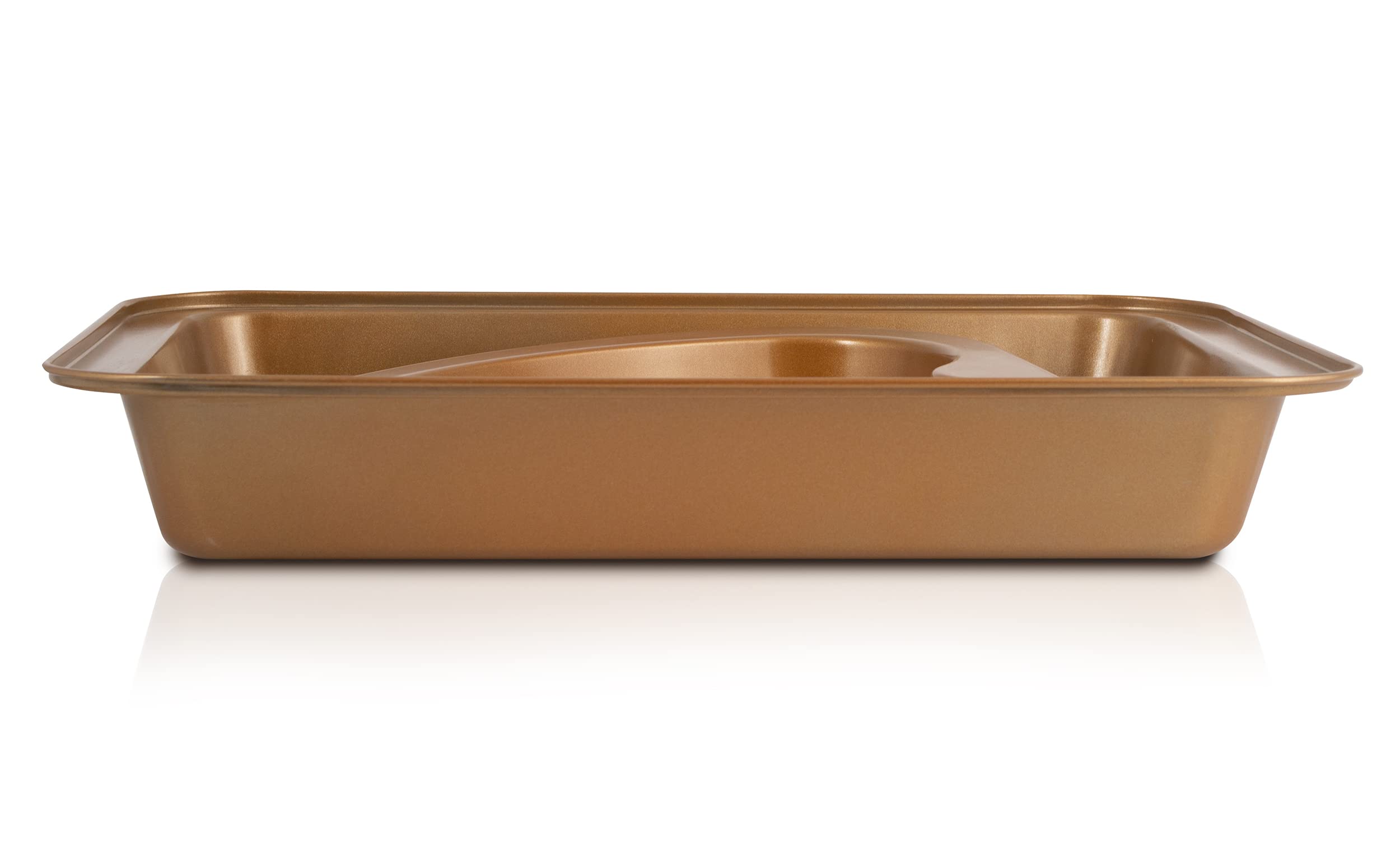 Eternal Living Copper Nonstick Bakeware Set (Heart Cake Pan and Cookie Sheet, 2 Piece)