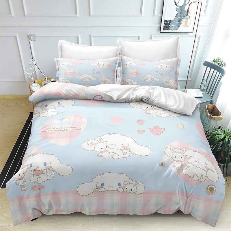 SSPENT Printed Duvet Quilt Cover Bedding Bed Set Soft Comforter Microfiber with Zipper Closure Great Match with Any Home Decor