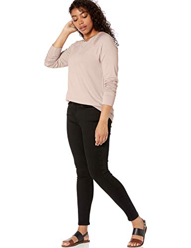 Daily Ritual Women's Supersoft Terry Relaxed-Fit Long-Sleeve Raglan Sweatshirt, Rose, Small