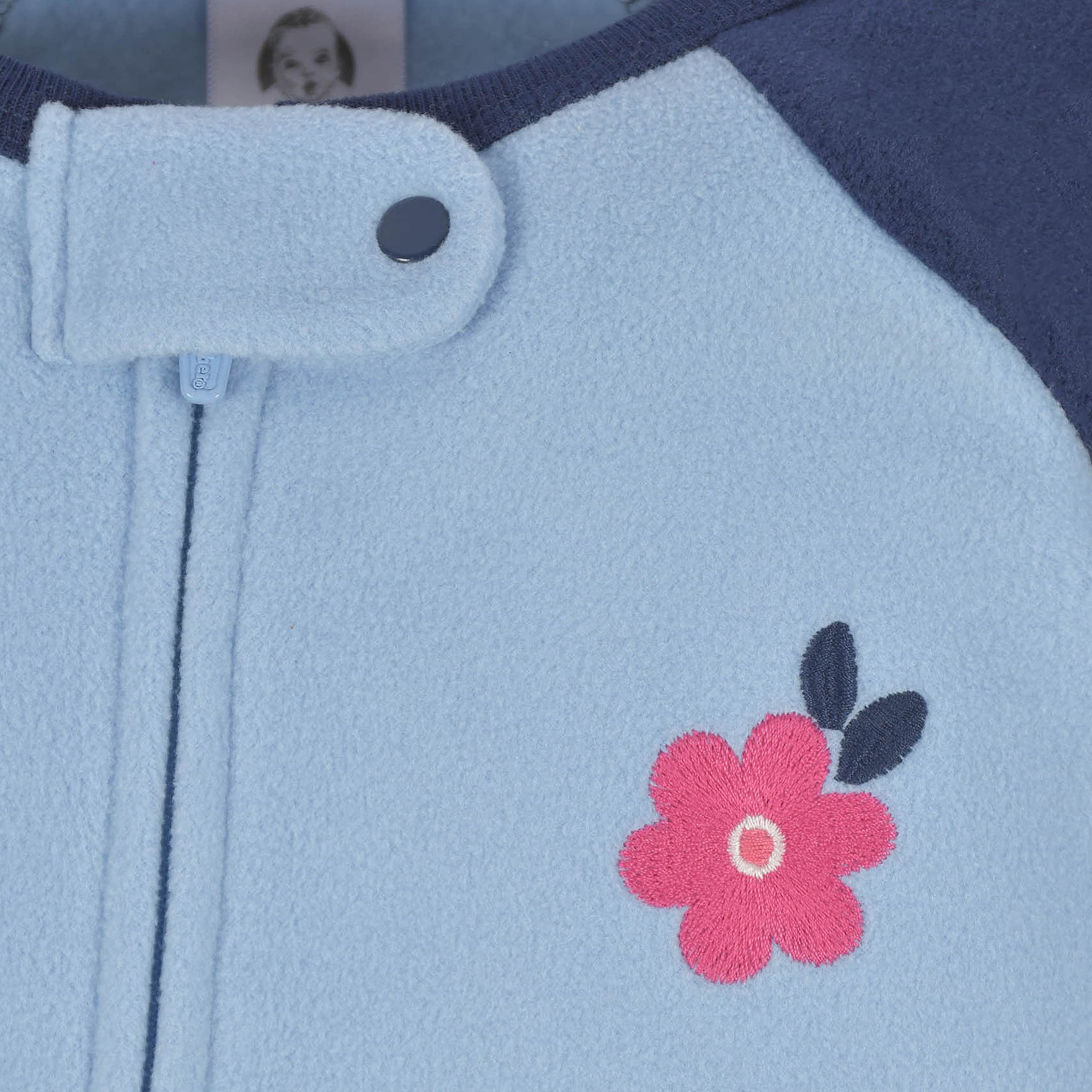 Gerber Baby Girls Toddler Loose Fit Flame Resistant Fleece Footed Pajamas 2-Pack Floral Blue 12 Months