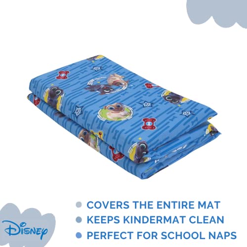 Disney Puppy Dog Pals - Blue, Grey, Yellow and Red Preschool Nap Pad Sheet