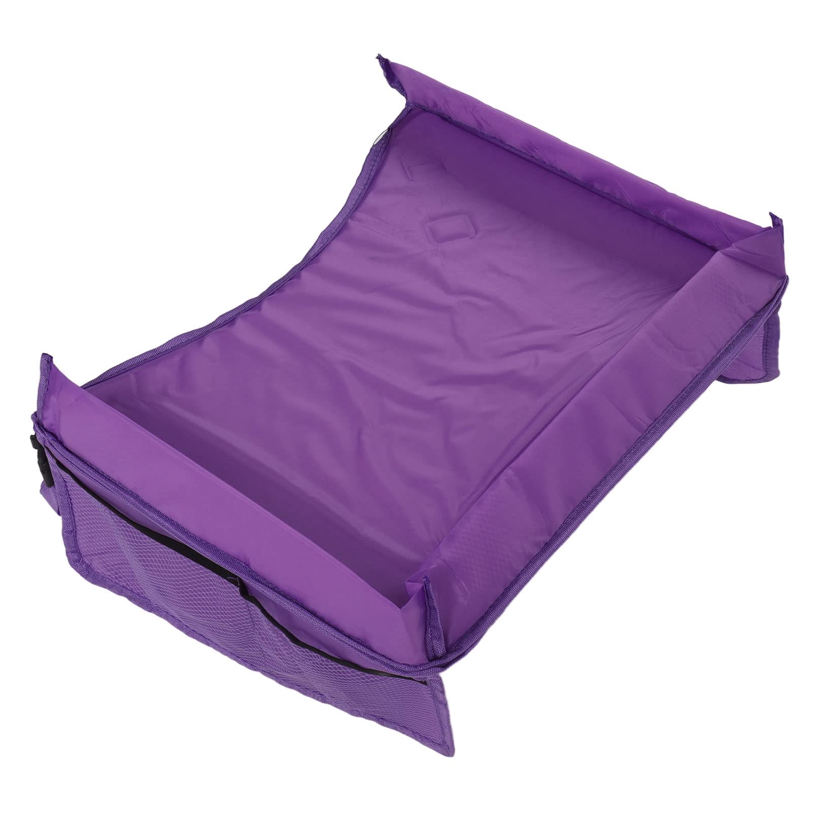 Foldable Kids Travel Car Table Tray Waterproof Toddler Lap Desk for Baby Carriages Lap Desk Accessory Purple