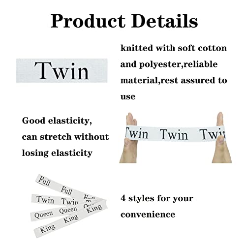 Maletnd 8 Pieces Bed Sheet Organizer Bands, King Queen Twin Full Closet Organization Sheet Straps,Elastic Bed Sheet Storage Sheet Keepers, Linen Labels Bedding Bands