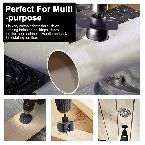 Hole Saw Set, 23Pcs Hole Saw Kit with 13Pcs Saw Blades, General Purpose 3/4" to 5" (19mm-127mm) Hole Saw, Mandrels, Hex Key with Storage Box, Ideal for Soft Wood, PVC Board
