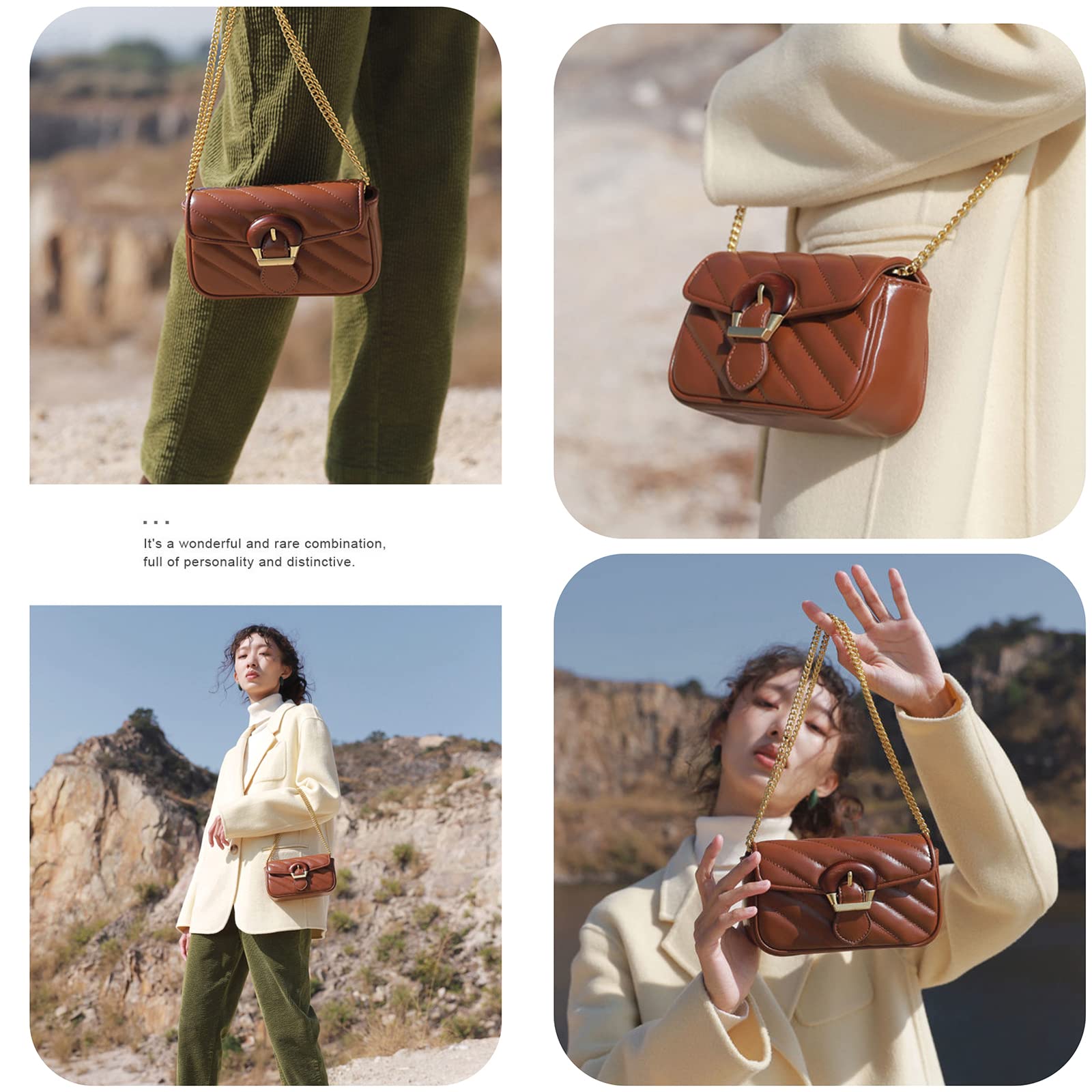 FONETTOS Classic Shoulder Bag, Small Crossbody Purse for Women 90s Retro Mini Clutch Purse Bag