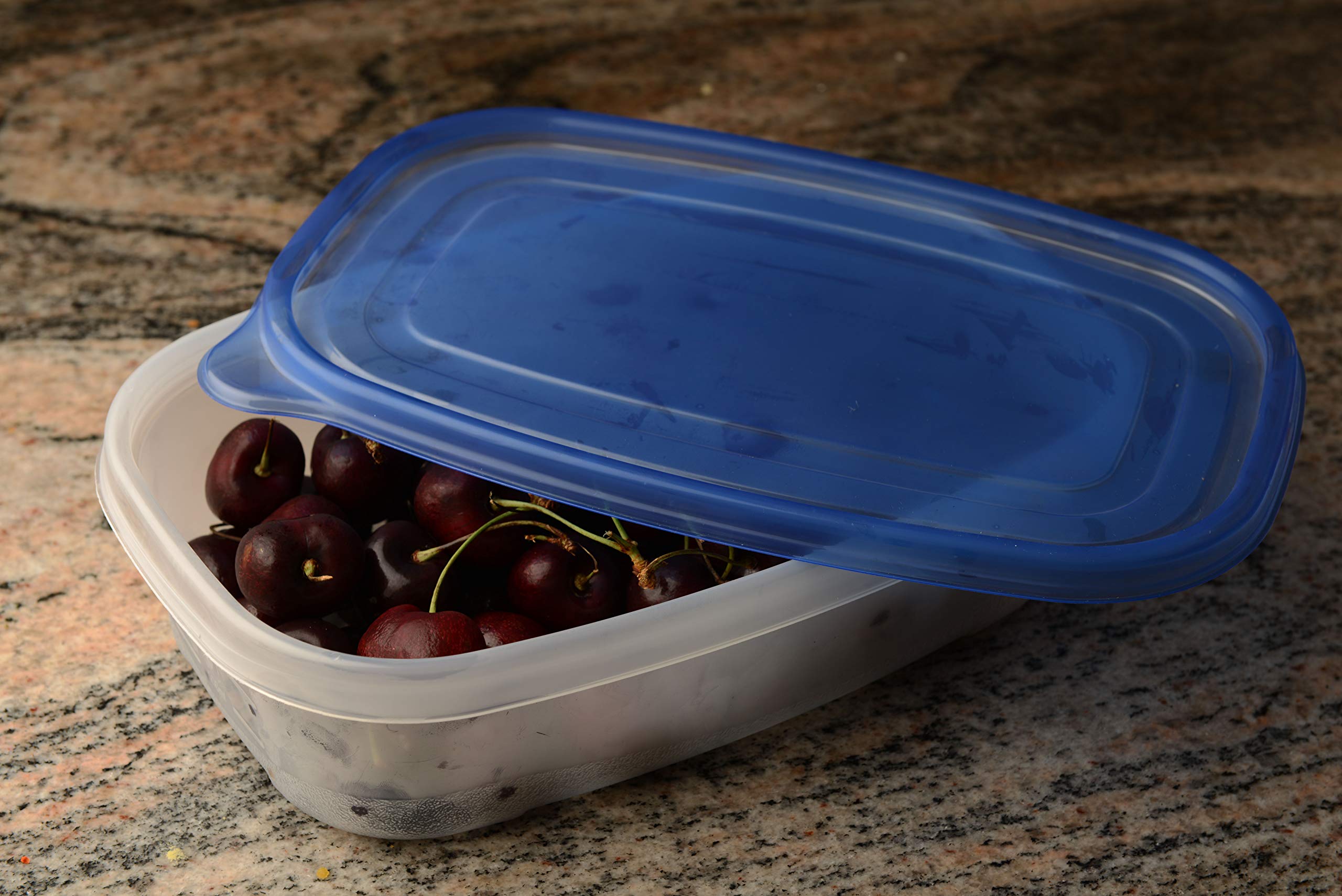 EcoQuality [6 PACK] 64oz Rectangular Oblong Plastic Reusable Storage Containers with Snap On Lids - Airtight Stackable Reusable Plastic Food Storage, Leak-Proof, Meal Prep, Lunch, Togo, BPA-Free