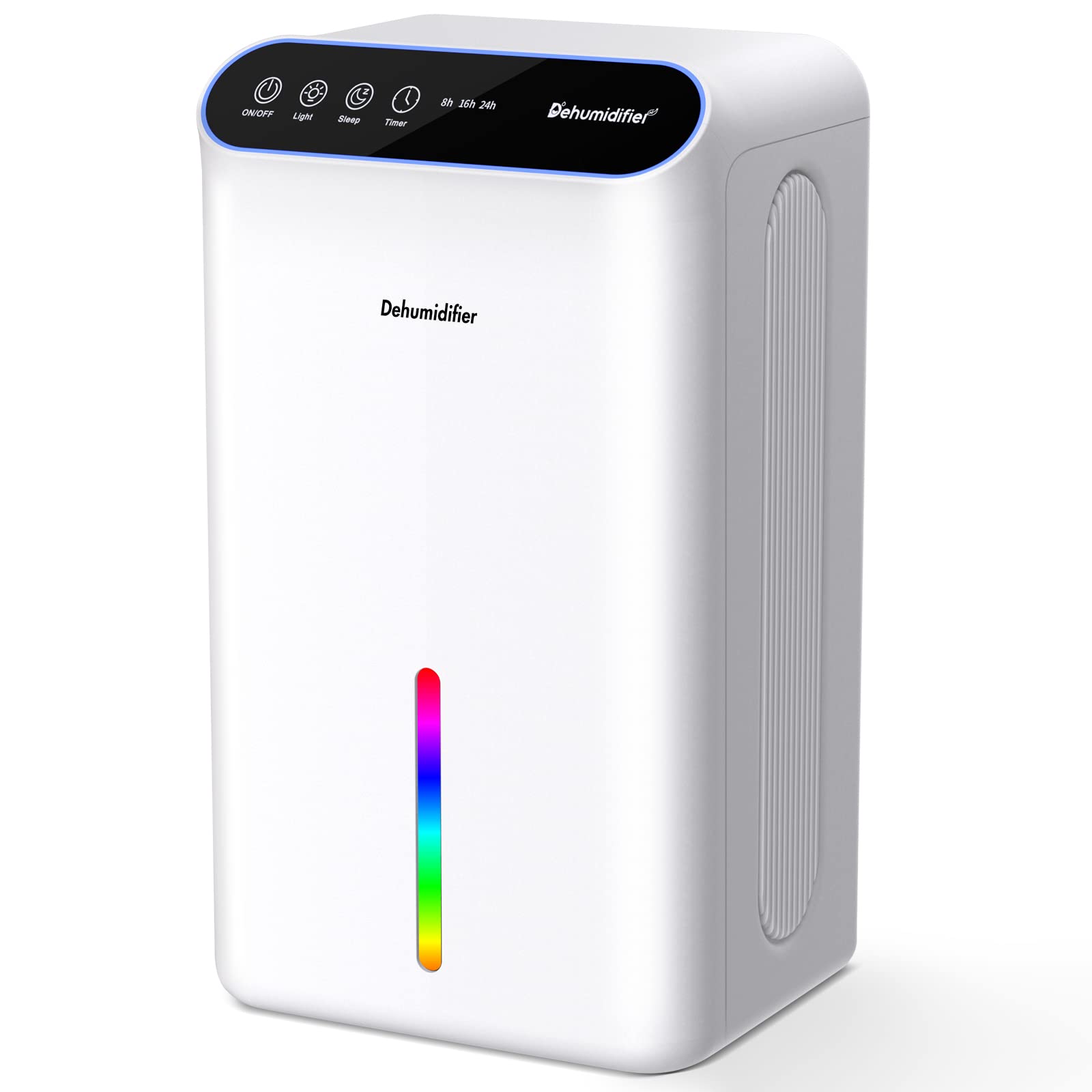 Dehumidifiers for Home, Up to 500 Sq.ft, 68oz(2000ml) Water Tank, Quiet, Dehumidifiers for Bedroom, 2 Modes, 7 Color LED Light, 12 Hour Timer, Auto Shut-off, Ideal for Bathroom and Basement