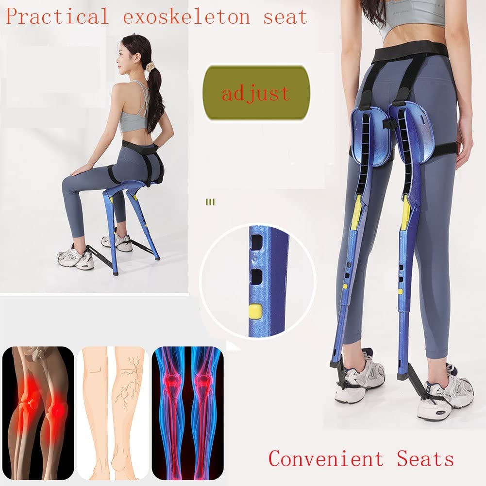 CYANQ Foldable Camping Stool Adjustable Height Outdoor Wearable Seat Portable Seat Portable Fishing Stool with Bag (Color : Black)