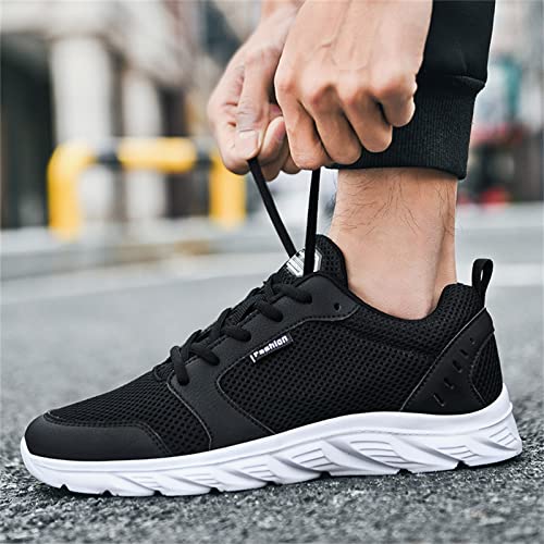 FASDNENDYS Fashion Summer and Autumn Men Shoes Mesh Breathable Flat Lightweight Casual Lace Up Mens Go Walk Max Sneaker White
