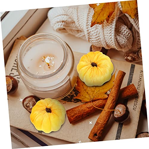 DECHOUS 24 Pcs Fabric Pumpkin Ornament Farmhouse Pumpkin Desktop Pumpkin Ornament Halloween Mini Pumpkins Decor for Home Fabric Pumpkins for Decorating Foam Dining Table Vegetable