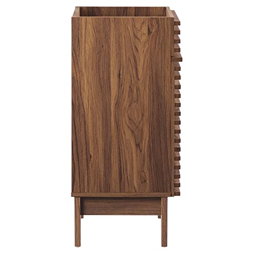 Modway Render 18" Bathroom Vanity in Walnut - Sink Basin Not Included