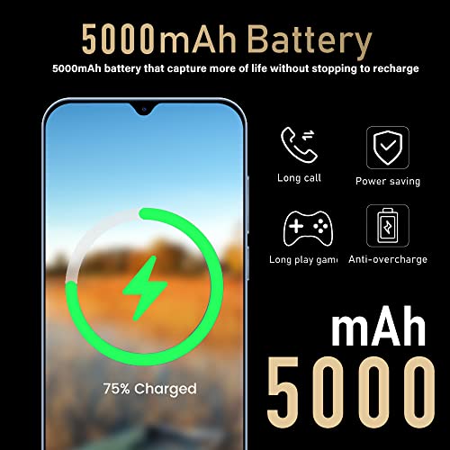 i13 ProMax 5G Cell Phone, Unlocked Android Smartphone, 8GB+512GB, 90Hz 6.7'' FHD LCD Display Screen, 13MP+48MP Camera, 5000mAh Long Battery Life, Dual Sim Card (Blue)