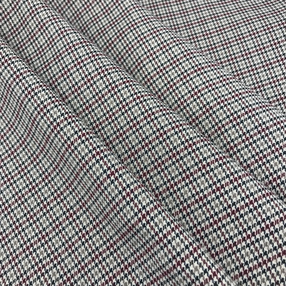 Houndstooth Checker Spandex Plaid Fabric, 7.5oz psq,2 Yards 59in Width, for Kilt Scottish Skirt Coat Jacket Suit, Pied de Poule (Pattern A)