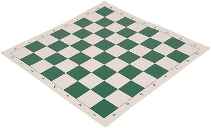 U.S. Chess Quiver Chess Set- Triple Weighted- Green- 21" x 6" Quiver Chess Bag, Regulation Vinyl Chess Board, Traditional Staunton Pattern, 3.75" King, Additional Queens, 2.25" Squares