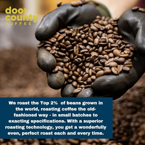 Door County Coffee - Spring & Summer Seasonal Blend - Blackberry Shortcake, Blackberry Shortcake Flavored Whole Bean Coffee - Medium Roast, 8 oz Bag