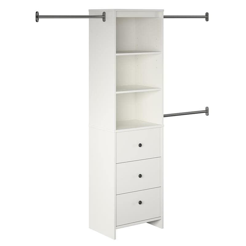 Systembuild Evolution Beckett Closet Storage Organizer, White